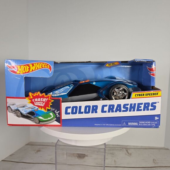 Hot Wheels | Toys | Hot Wheels Color Crashers Cyber Speeder Motorized ...